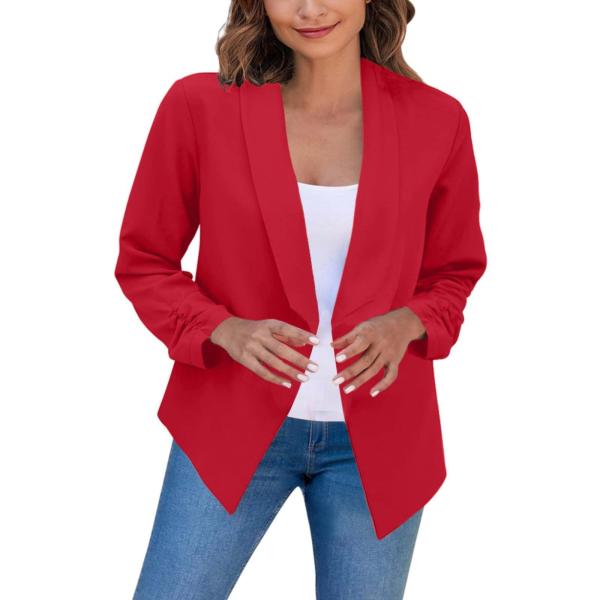 商品名:  Generic Work from Home Outfits Women Womens Black Casual Blazer Wrinkle Blazer Women Autumn Color Clothing Gray Bl...