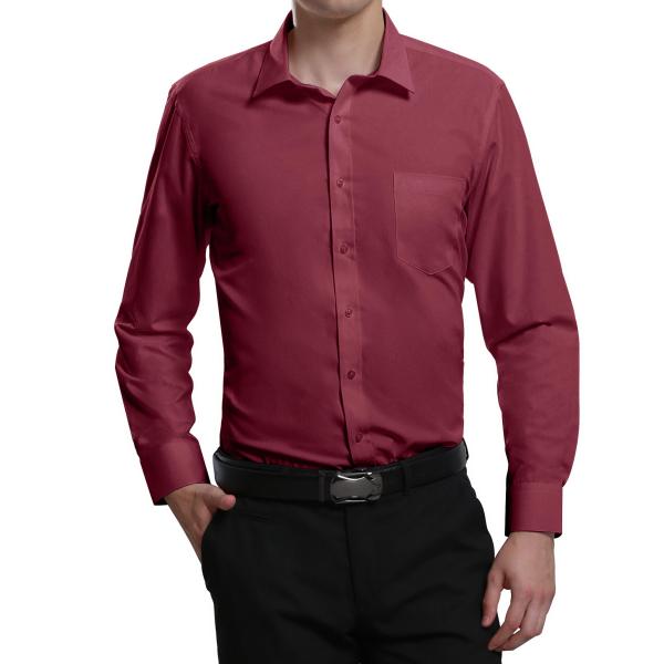 商品名:  LUPURTY Men's Dress Shirts Long Sleeve Solid Slim Fit Button Down Shirt with Pockets Wine Red Sブランド: LUPURTY商品サイズ:...