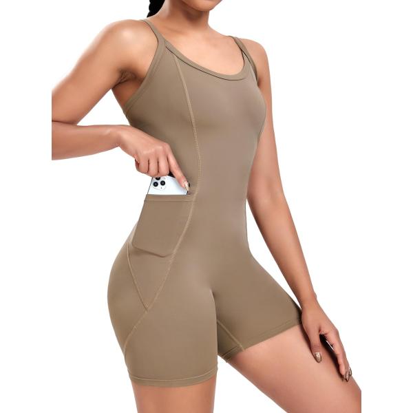 商品名:  VUTRU One Piece Workout Jumpsuits for Women Shorts Athletic Rompers Adjustable Tank Top Bodysuit Summer Outfits Ju...