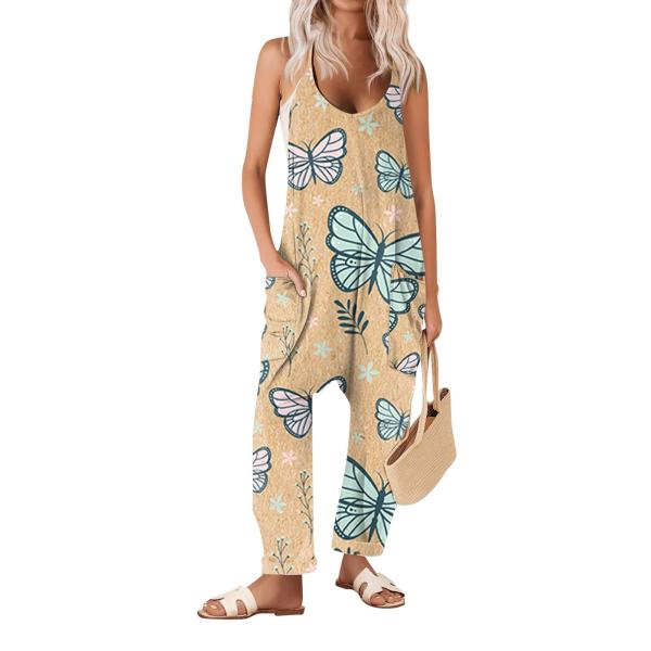 商品名:  Womens One-Piece Boho Pantsuit Blue Jean Wide Legged Ripped Rompers For Women Plus Size Rompers For Curvy Women Sh...