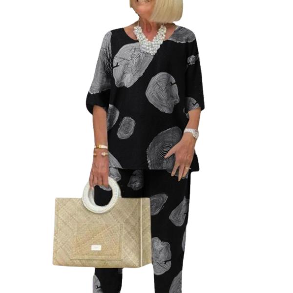 商品名:  ZOCAVIA 2 Piece Cotton Linen Set for Women Summer Loose Matching Set Casual Short Sleeve T Shirt Tops White Wide L...