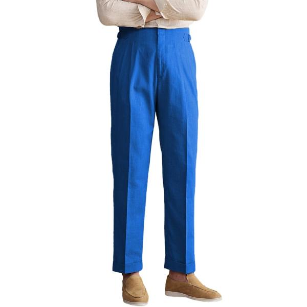 商品名:  BYLUNTA Men's Summer Linen Pant Casual Regular Fit Hemmed Dress Pants for Men Blueブランド: BYLUNTA商品サイズ: 32W x 34L高さ:...