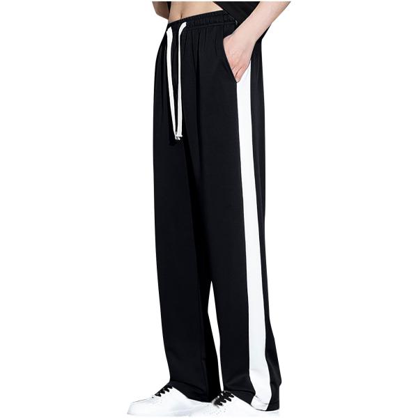 商品名:  Generic Mens Casual Pants Fashion Lightweight Loose Lounge Pants Striped Straight Drawstring Workout Pants Daily W...