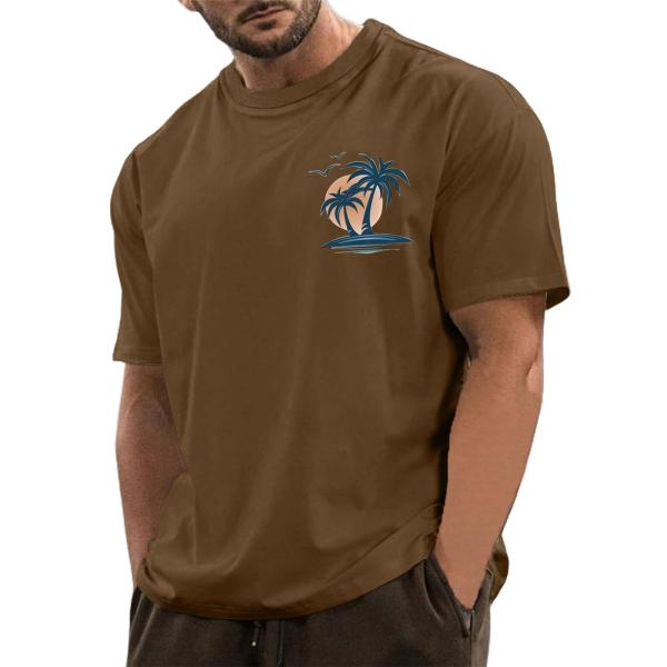 商品名:  RTRDE Men T Shirts, Summer Vacation Beach Palm Tree Print T-Shirt Short Sleeve Casual Graphic Tee Tops Funny Shirt...