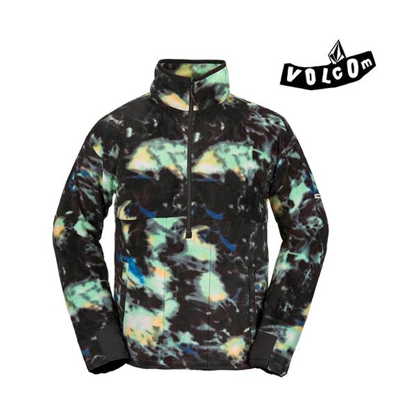 【旧品特価】Volcom【POLAR 1/2 ZIP：SPRITZ BK】ボルコムポーラー　ハーフジップ　保温性に優れるポーラーフリースを使用した高機能なインサレーションシリーズ