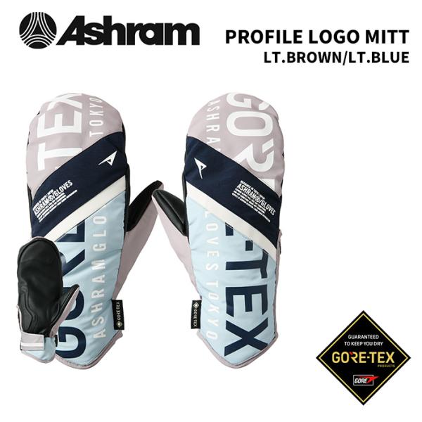 ASHRAM アシュラム グローブ PROFILE LOGO MITT LT.BROWN/LT.BLUE プロファイルロゴ・ミトン ASRM24W08 24-25モデル