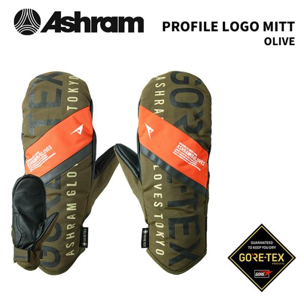 ASHRAM アシュラム グローブ PROFILE LOGO MITT OLIVE プロファイルロゴ・ミトン ASRM24W08 24-25モデル