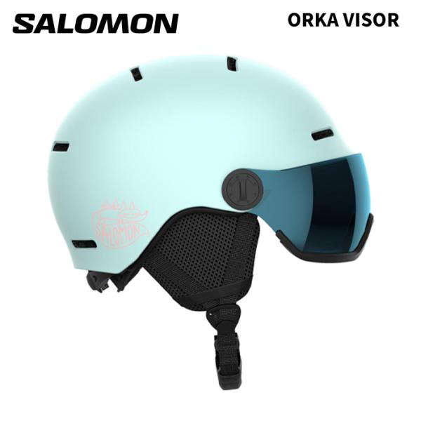 SALOMON サロモン ヘルメット ORKA VISOR BLEACHED AQUA L47259400 25-26モデル キッズ