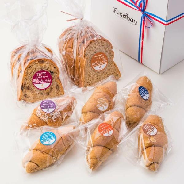 フスボンをはじめての方にオススメのお試しパン8種セットです。送料・ギフトパッケージ込でお買い得です。（※北海道については＋600円、沖縄・離島については＋400円かかります。）■フスボン低糖質パン8種セット　内容○プレーンブレッド5枚切　糖...