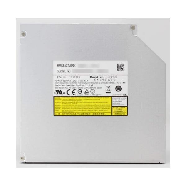 Panasonic製 UJ260■内蔵スリムドライブ■ベゼルなし■インターフェース：Slimline SATA■読込のみ確認済です。※稼働パソコンから取り外した中古品です。※保証は商品到着後14日間です。読込のみ保証します。※送料無料です。...