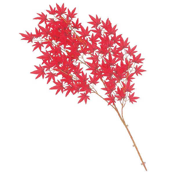 リアルさに加え、色・質感ともに洗練されたシルクフラワーです。四季折々の花を春夏秋冬の装飾品として楽しめます。秋を演出する店内装飾にご利用いただけます。サイズ：全長110cm・葉10cm色：赤、オレンジ
