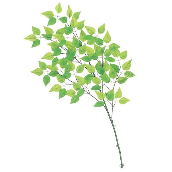瑞々しい新緑で爽やかさを演出します。店内や街路灯の装飾にご利用いただけます。サイズ：全長105cm・葉7cm