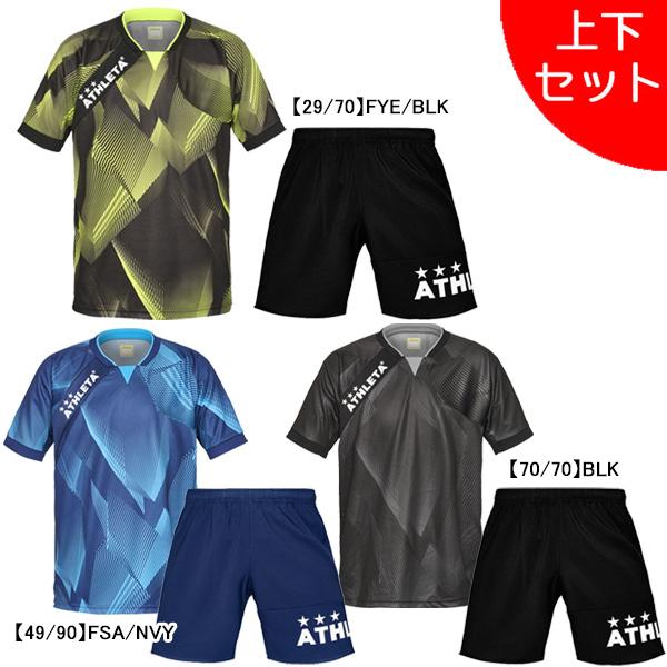 ジュニア 子供用 プラクティスシャツ パンツ 上下セットメーカー：アスレタ ATHLETAカラー：【29/70】FYE/BLK【49/90】FSA/NVY【70/70】BLK素材：ポリエステル100%・生地の厚さ：薄手・ストレッチ性：やや有...