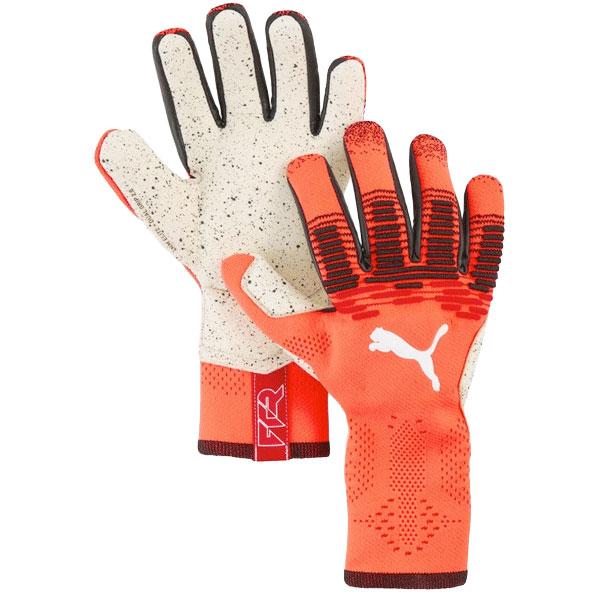 サッカー キーパーグローブメーカー：プーマ(PUMA)カラー：【01】プーマレッド素材手のひら/ラテックス100%バックハンド/ポリエステル82%　ポリウレタン9%　シリコン9%重要な部分をしっかりサポートしながら、手の動きを自由に保つ構造...