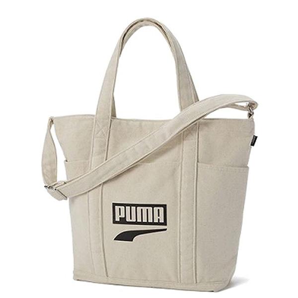 トートバッグメーカー：プーマ PUMAカラー：【01】バーチ/グラフィック2素材：コットン100%サイズ：29×36×9cm(12L)2WAYで使える大容量キャンバストートバッグが新登場。外部にマルチスリップインポケット付き。ショルダースト...