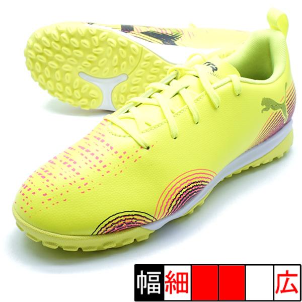 ジュニア サッカー トレーニングシューズメーカー：プーマ PUMAカラー：イエロー アラート/プーマ ブラック/サン ストラックアッパー：人工皮革+合成繊維ミッドソール：合成樹脂(EVA樹脂)アウトソール：ゴム底固い土/人工芝グラウンドでの...