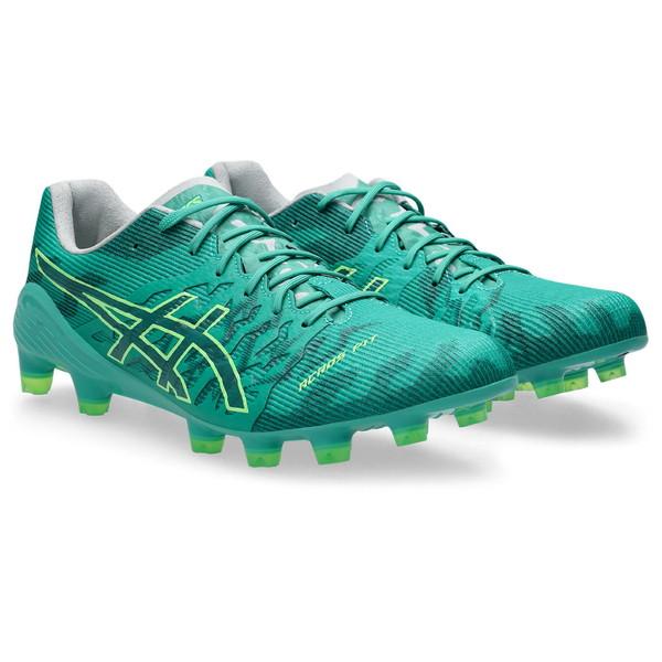 サッカースパイクメーカー：アシックス asicsカラー：AURORA GREEN/MISTY PINEアッパー：合成樹脂アウトソール：合成底（ナイロン）・合成底（ウレタン）優れたホールド性を求めるプレーヤーにおすすめのDS LIGHT AC...