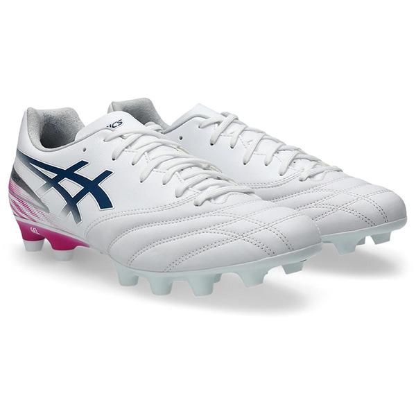サッカースパイクメーカー：アシックス asicsカラー：White/Digital Sakuraアッパー：人工皮革（合成皮革）・合成樹脂アウトソール：合成底（ウレタン）耐久性はそのままにフィット感を高めた NEW DS LIGHT ADVA...