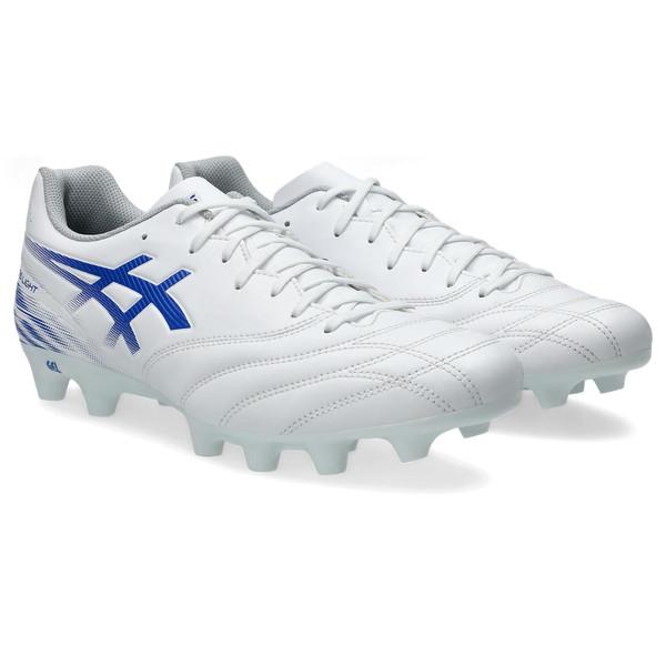 サッカースパイクメーカー：アシックス asicsカラー：WHITE/ASICS BLUEアッパー：人工皮革（合成皮革）アウトソール：-DS LIGHT PROのデザインと連動したNEWエントリーモデル【在庫について】当ショップは、店頭及び自...