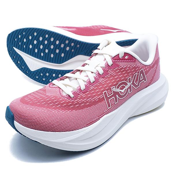 レディース ランニングシューズメーカー：ホカ オネオネ HOKA ONEONEカラー：リンゴンベリー / クランベリーアッパー：クリールジャカードアッパーミッドソール：スーパークリティカルフォームEVAアウトソール：ラバースピードある走りを...