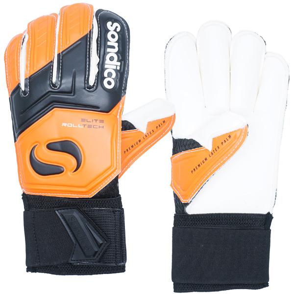 キーパーグローブ GKグローブメーカー：ソンディコ Sondicoカラー：ORG/BLK素材：フロントプラム/スーパーロー3+3MMバックハンド/ハイフォーム3MMボディ/エアメッシュ、カット/ロールフィンガースタイリッシュなデザインで、パ...