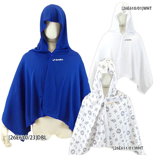 1点のご注文の場合、ポスト投函「ネコポス：250円」選択可能◆初期選択は「宅急便」になっています。必ずお届け方法「ネコポス便」をご選択下さい◆接触冷感 ポンチョメーカー：ソンディコ Sondicoカラー：【26E610/01】WHT　【26...