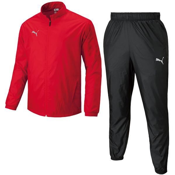 裏起毛 ウインドブレーカー 上下セットメーカー：プーマ PUMAカラー：【01/03】プーマレッド素材：ポリエステル100%WIND CELLテクノロジー搭載。冷たい風の侵入を防ぐ高機能防風素材により、運動中も衣服内は快適。・生地の厚さ：薄...