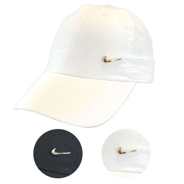 帽子 キャップメーカー：ナイキ NIKEカラー：【010】ブラック　【101】ホワイト素材：ポリエステル100％中程度の深さの柔らかいクラブ キャップ曲線的なつばとメタルのスウッシュロゴがすっきりとしたスタイルを演出速乾性に優れた素材が涼し...