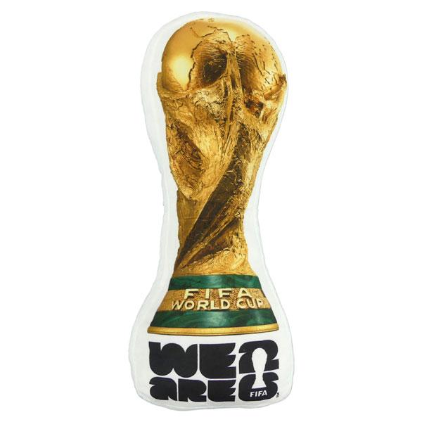 FIFA ワールドカップ2026 オフィシャルクッションメーカー：FIFAオフィシャルサイズ：50×20cm「FIFA WORLD CUP 2026」オフィシャルライセンスアイテム優勝トロフィーデザインのクッション【在庫について】当ショップ...