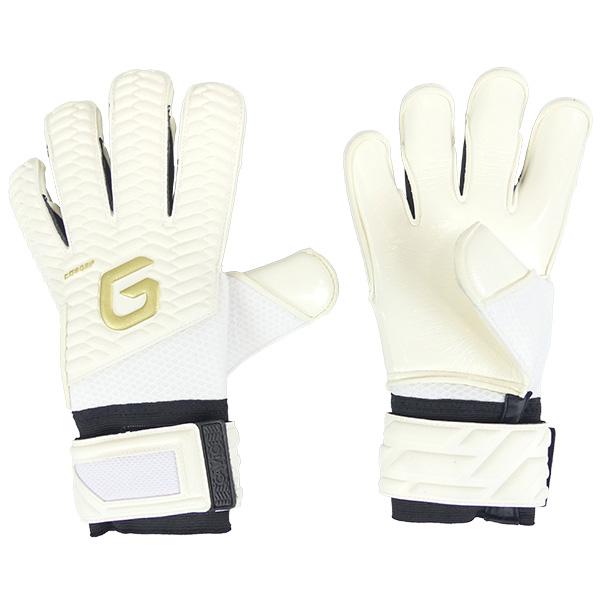 キーパーグローブ GKグローブ ゴールキーパーグローブメーカー：ガビック GAVICカラー：WHT/GLD素材：ラテックス/ポリエステル/ナイロン/シリコン/ポリウレタンプロプレイヤーも多数使用！キャッチング、安定性の高いロールカットのプロ...