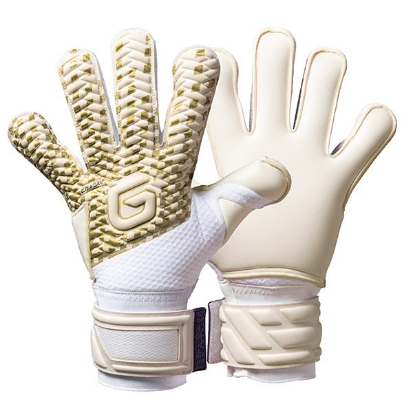 キーパーグローブ GKグローブ ゴールキーパーグローブメーカー：ガビック GAVICカラー：WHT/GLD素材：ラテックス、ポリエステル、ナイロン、シリコン、ポリウレタンガビック独自のフラットカットタイプのプロモデル！・指のカッティング：フ...