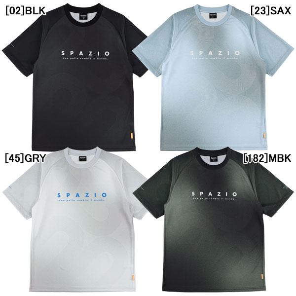 1点のご注文の場合、ポスト投函「ネコポス：250円」選択可能◆初期選択は「宅急便」になっています。必ずお届け方法「ネコポス便」をご選択下さい◆半袖 プラクティスシャツメーカー：スパッツィオ(Spazio)カラー：【02】BLK　【23】SA...