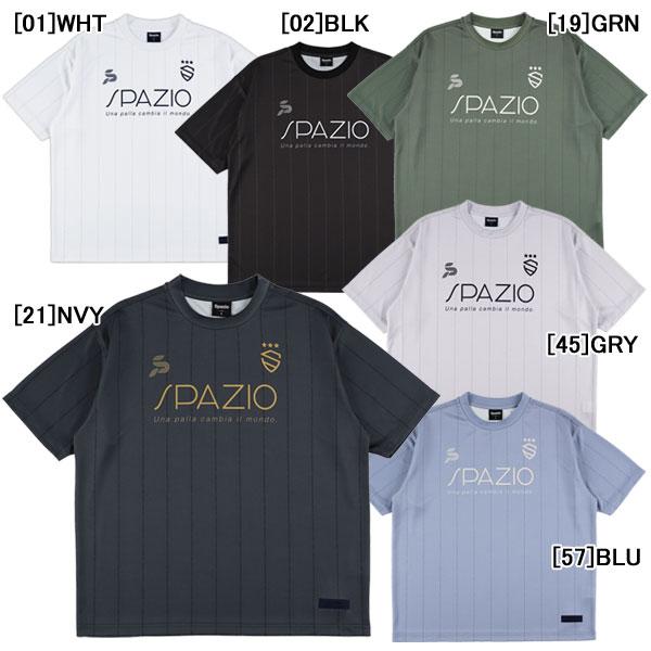 1点のご注文の場合、ポスト投函「ネコポス：250円」選択可能◆初期選択は「宅急便」になっています。必ずお届け方法「ネコポス便」をご選択下さい◆半袖 プラクティスシャツメーカー：スパッツィオ(Spazio)カラー：【01】WHT　【02】BL...