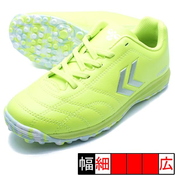 ジュニア サッカー トレーニングシューズメーカー：ヒュンメル hummelカラー：【3295】LYE/SILアッパー：人工皮革×合成繊維ミッドソール：合成樹脂アウトソール：ゴムジュニアの足に優しいシューレースタイプのトレーニングシューズ。し...