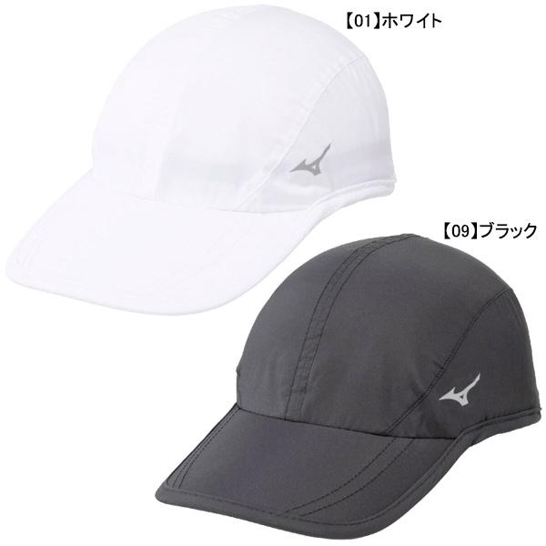 ◆初期選択は「宅急便」になっています。必ずお届け方法「ネコポス便」をご選択下さい。◆1点のご注文の場合、ポスト投函「ネコポス：250円」選択可能ランニングキャップメーカー：ミズノ mizunoカラー：【01】ホワイト【09】ブラック素材：ポ...