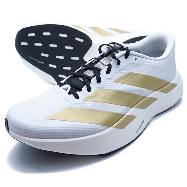 ランニングシューズメーカー：アディダス adidasカラー：フットウェアホワイトアッパー：合成繊維アウトソール：ゴム底ランニングを再定義するアディゼロ EVO SL。記録を塗り替えたEVO 1にインスパイアされ、本格的なランナーが求める汎用...