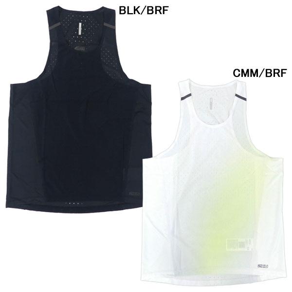 ノースリーブ ランニングシャツ メンズメーカー：ツータイムズユー（2XU）カラー：【BLK/BRF】　【CLM/BRF】素材：本体/リサイクルポリエステル100%サイド/リサイクルポリエステル85％　スパンデックス15%超通気性の肌触りと邪...