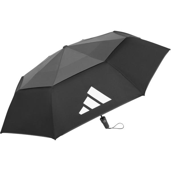 折り畳み傘メーカー：アディダス adidasカラー：ブラック(KK8232)素材：ポリエステル100%UPF50＋コーティングで晴れの日にも活躍する晴雨兼用の折り畳み傘。DWR(耐久撥水)加工されたナノスキンファブリックを使用し強風時でも風...