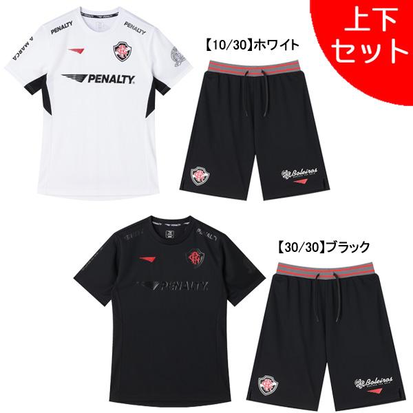 プラクティスシャツ プラクティスパンツ 練習着 上下セットメーカー：ペナルティ PENALTYカラー：【10/30】ホワイト【30/30】ブラック素材：ポリエステル100％・生地の厚さ：薄手・ストレッチ性：有・生地感：サラサラ・通気性：◎【...