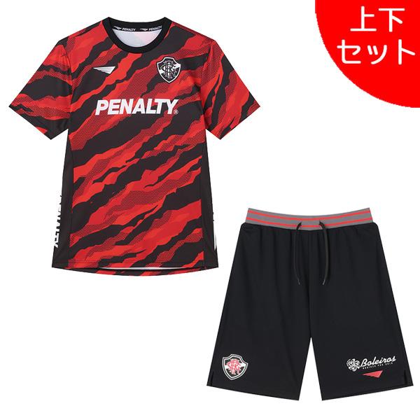 プラクティスシャツ プラクティスパンツ 練習着 上下セットメーカー：ペナルティ PENALTYカラー：【40/30】レッド素材：ポリエステル100％・生地の厚さ：薄手・ストレッチ性：有・生地感：サラサラ・通気性：◎【在庫について】当ショップ...
