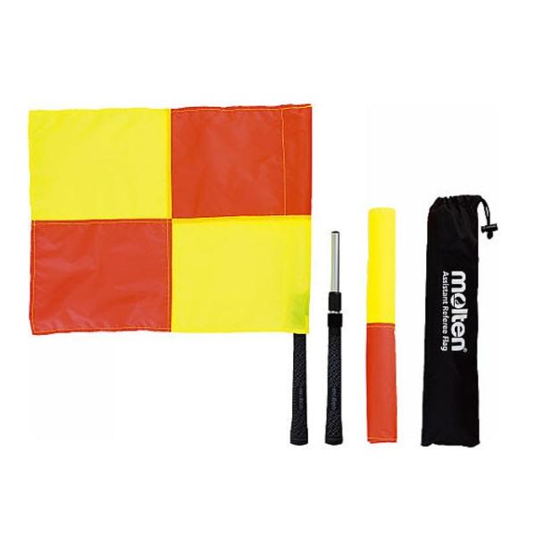 サッカー アシスタントレフェリー フラッグ　2本セット伸縮ポール、収納袋つきメーカー：モルテン（molten）サイズ：長さ52cm　旗：縦36×横43cm滑らない・からまらない・鳴りがよい撥水加工旗【在庫について】当ショップは、店頭及び自社...