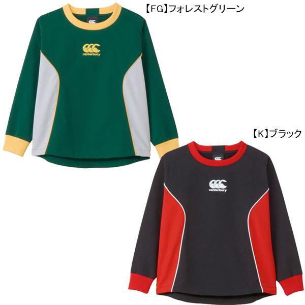 ジュニア 子供用 ラグビー ピステシャツメーカー：カンタベリー canterburyカラー：【FG】フォレストグリーン【K】ブラック素材：ポリエステル100%ハードな練習を想定し、高い引っ張り強度と程よいストレッチ性を備えたプルオーバータイ...