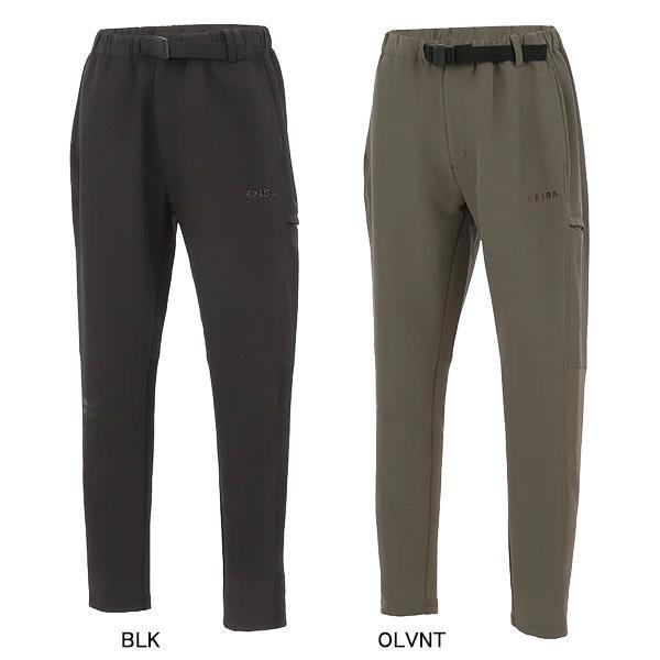 裏起毛 カジュアル パンツメーカー：スフィーダ SFIDAカラー：【BLK】　【OLVNT】素材：裏起毛ストレッチウーブン／ポリエステル90％、PU10％膝下裾後側／コットン、ポリエステルストレッチダンボールニット／/綿65％、ポリエステル...