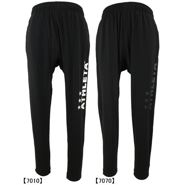 ジャージ トレーニングパンツメーカー：アスレタ ATHLETAカラー：【7010】【7070】素材：ポリエステル100%・生地の厚さ：薄手・ストレッチ性：有・生地感：サラサラ・通気性：〇サイズ目安（平置き、実寸）わたりS：約22cm　M：約...