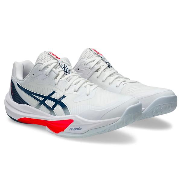 バレーボールシューズ メンズSKY ELITE FF 3METARISE 2のDNAを受け継ぐ、反発性とクッション性を兼ね備えたフラッグシップモデル【メーカー】アシックス asics【カラー】104：White/Mako Blue【素材】ア...