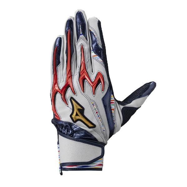 シリコンパワーアークDI DREAM PACKバッティング用 両手用常に革新され進化し続ける！デュアルテンション構造のパワーアーク『2026 DREAM PACK』【カラー】14：グレー×レッド×ネイビー【素材】平側素材：羊革（型押し） ／...