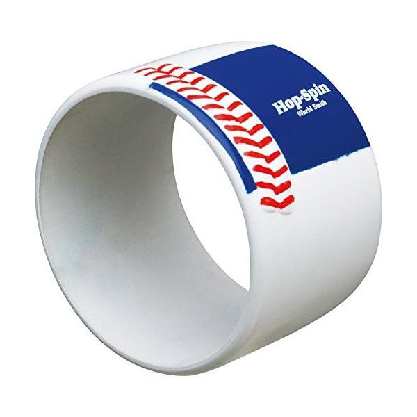 野球ピッチングトレーニンググッズスナップをしっかりかけて前に押し出す様にスローイングします。うまく投げられればホップしたボールの軌道を描きます。腕の振りや手首の使い方のトレーニングに最適。サイズ：直径6.7ｃｍ・幅4.7ｃｍ 重量：45ｇ ...