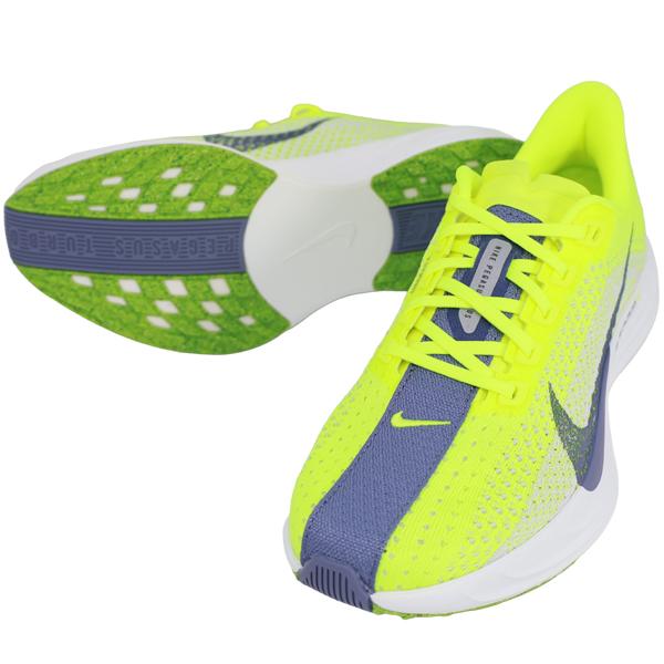 ウィメンズ ロード ランニングシューズナイキ ペガサス プラス【メーカー】ナイキ NIKE【カラー】703：ボルト/プラチナムティント/ホワイト/ワールドインディゴ【重量】約205g（ウィメンズサイズ25cm）【踵とつま先のオフセット】10...