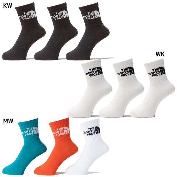 TNF ジャカード ロゴ 3P クルー（ユニセックス）日常を快適にする汎用性の高い3足パックのクルーソックスです。メイン素材には、リサイクルポリエステルを採用して環境に配慮。裏糸に配した消臭糸は、イヤなにおいを抑制します。ストレッチ原料を採...