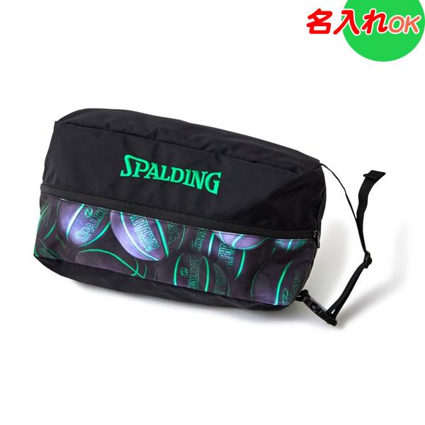 大サイズのバスケットシューズが収納出来る大型のシューズバッグ[メーカー]スポルティング SPALDING[商品名]シューズバッグ　シューズケース　シューバッグ[商品名/品番]シューズバッグ ストリートファントム グリーン　42-002SPG...